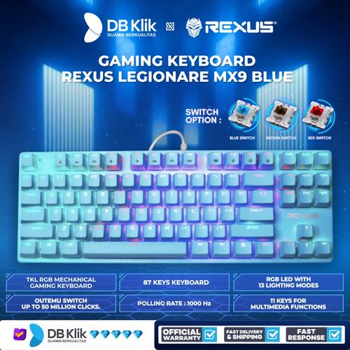 Jual Keyboard Gaming Rexus Mecha Legionare MX9 TKL RGB BLUE - Rexus MX9 ...