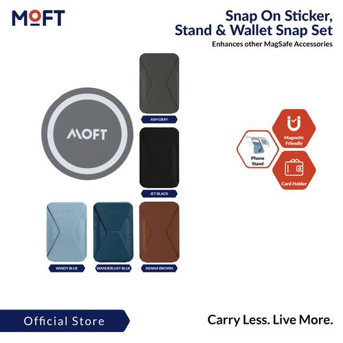 Promo MOFT Snap On Phone Stand Magsafe Card Wallet & Snap Phone Sticker Set - Wanderlust Blue ...