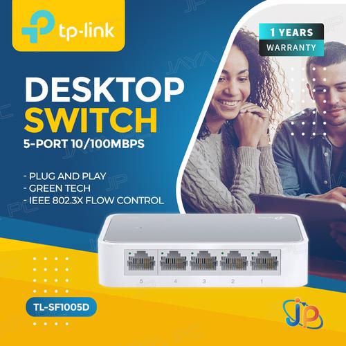 Jual TP-LINK TL-SF1005D 5-Port 10/100Mbps Desktop Ethernet Switch Hub - Jakarta Pusat - Jaya PC ...