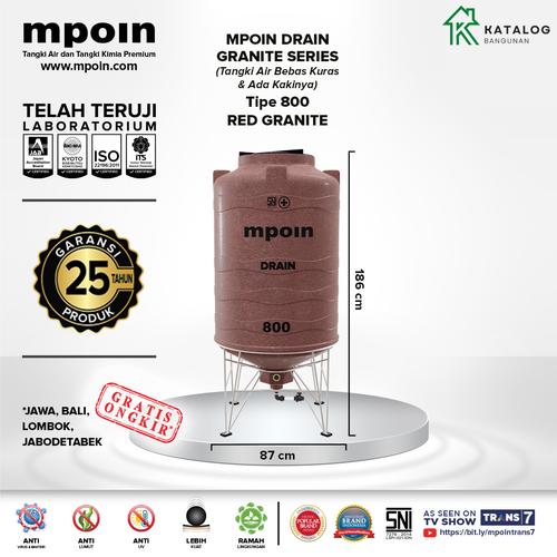 Jual TOREN / TANDON / TANGKI AIR MPOIN DRAIN 800 RED GRANITE SERIES ...