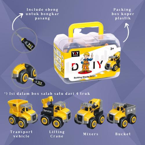 Promo Mainan edukasi truk rakit kado ulang tahun anak laki usia 3 4 5 ...