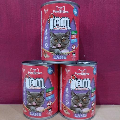 Jual makanan kucing iam pawsitive kaleng rasa lamb 400gr makanan kucing ...