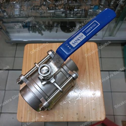 Jual ball valve sankyo 3/4" 3pc/3pc ball valve sankyo 3/4/ball valve ...