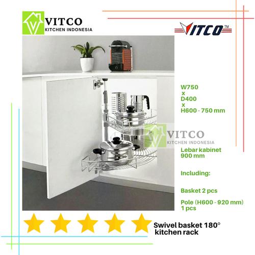 Jual VITCO 180º Swivel Basket Kit / Rak dapur putar 180 derajat ...