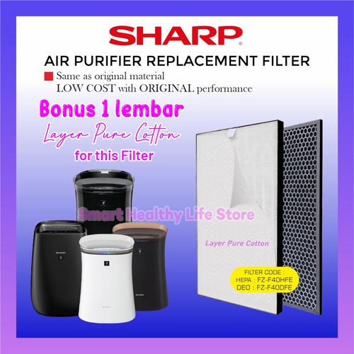 Jual Hepa Filter SHARP Air Purifier FP-F40Y FP-FM40Y FZ-F40SFE Bonus ...