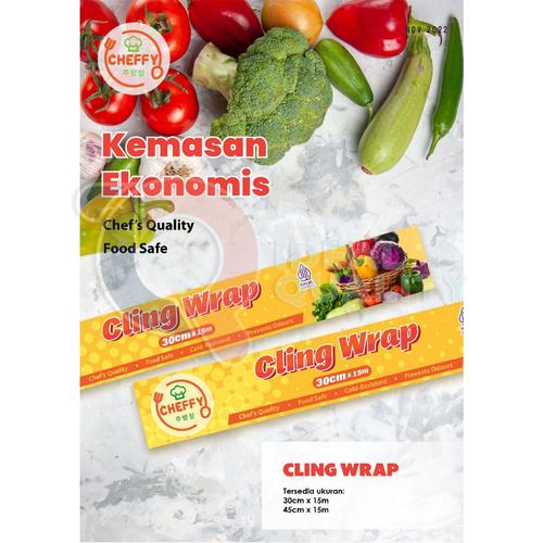 Jual Wrapping Film Cling Wrap Refill Cheffy 30cm x 15m Kemasan Ekonomis ...