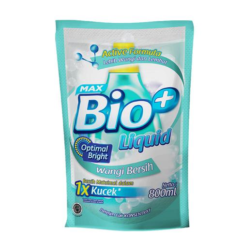 Jual Max Bio+ Detergent Liquid Wangi Bersih 800 ml / Bubuk Konsentrat ...