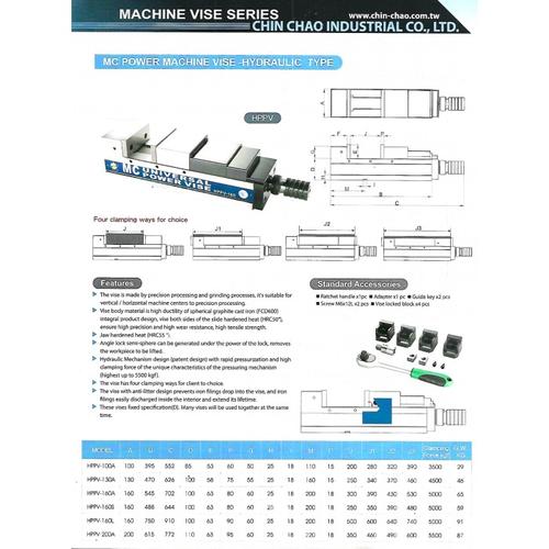 Jual MC POWER MACHINE VISE - HYDRAULIC TYPE HPPV-100A YEONG YIH TAIWAN ...