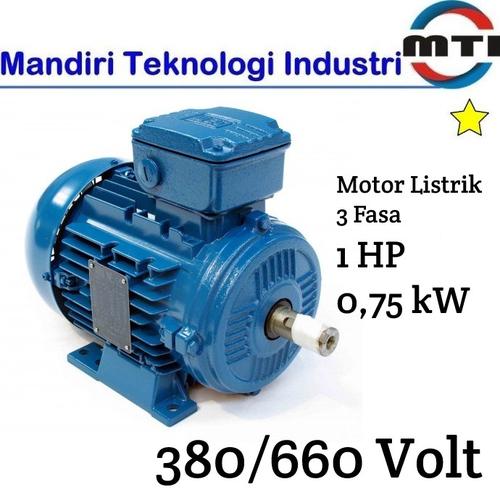 Jual Motor Listrik 3 Fasa Phasa Phase Elmot Electro Motor 1 HP 380/660 ...