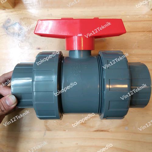 Jual Double Union 3" Inch Ball Valve PVC / Ball Valve True Union PVC ...