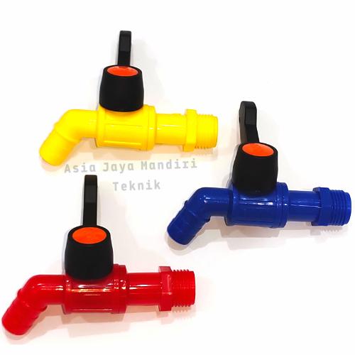 Jual KRAN AIR PLASTIK 1/2 INCHI ISCO / KRAN AIR TEMBOK PVC WARNA 1/2 ...