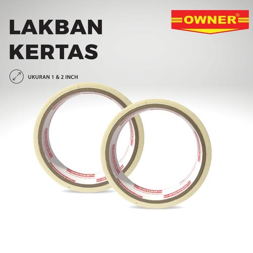Jual Lakban Kertas 1 Inch Per Roll 12 Meter OWNER - 1 Inch - Kota ...