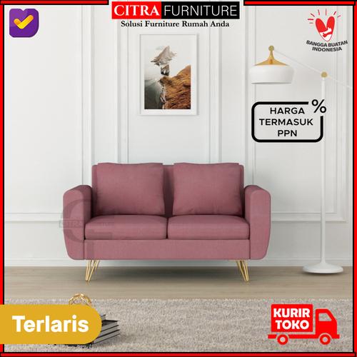 Promo Sofa Retro Bludru Minimalis 2 Seater Dudukan | DAKOTA Series ...
