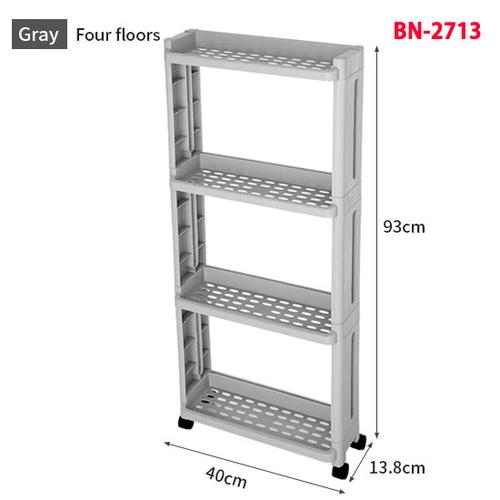 Jual Rak Laci Tingkat Dapur Kitchen Storage Rack 4 Layer Mosb 02 Gray ...