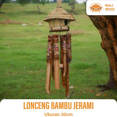 Jual LONCENG BAMBU/LONCENG ANGIN BAMBU/GANTUNGAN BAMBU/JERAMI ...