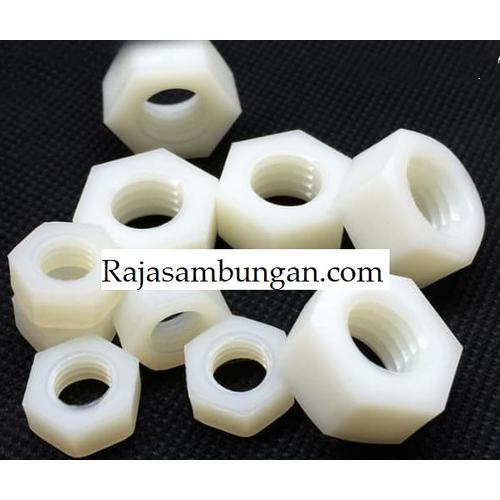 Jual Mur NIlon Putih m10 Nylon Nut Plastik Mur Pvc pengencang Baut ...