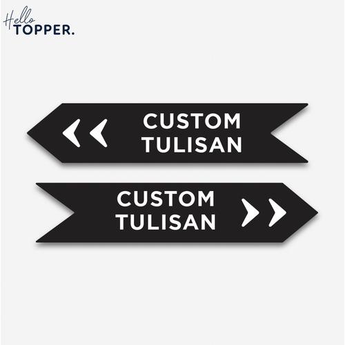 Jual Custom Tulisan Arah Panah Papan Sign Board Akrilik Print Label ...