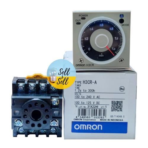 Jual Timer H3CR-A Omron 220VAC (ORIGINAL) + Socket / H3CRA + Soket 11 ...