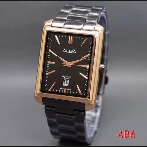 Jual JAM TANGAN ALBA PRIA MODEL KOTAK RANTAI STAINLES TANGGAL AKTIF ...