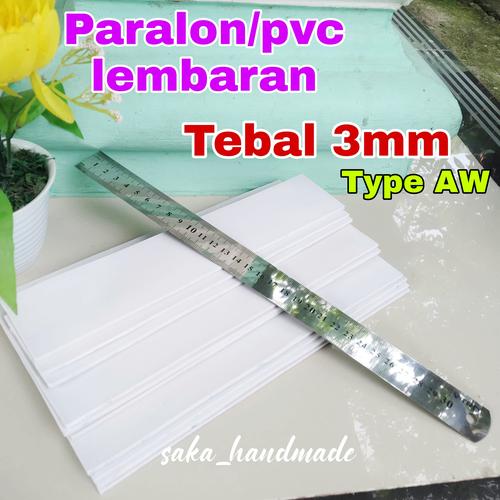 Jual PIPA PARALON/PVC LEMBARAN TEBAL 3MM Type AW - 10cm X 25cm - Kab. Demak - saka handmade ...