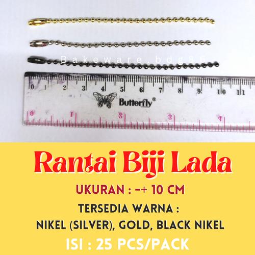 Jual GANTUNGAN RANTAI BIJI PALA / TALI HANGTAG 25 PCS UKURAN 10 CM ...
