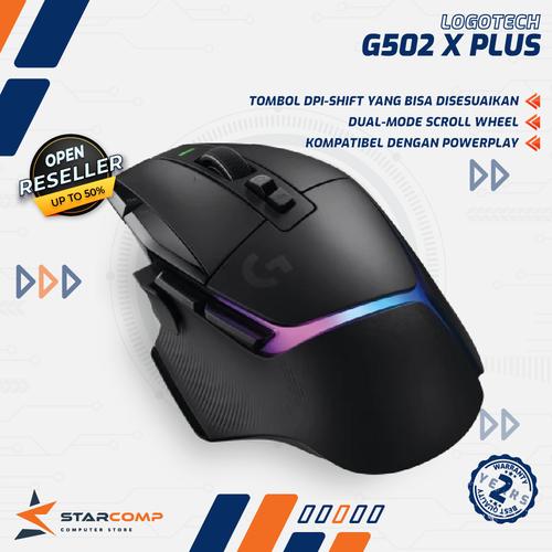 Promo Logitech G502X Plus Mouse Gaming Wireless RGB HERO 25K DPI G502 X Cicil 0% 3x - Kab ...