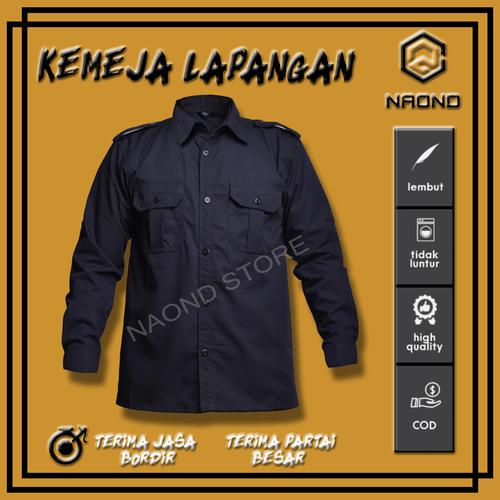 Jual Kemeja Ripstop Pdl Pns Pdh Lapangan Lengan Panjang Baju Seragam Kerja Hitam S Kab