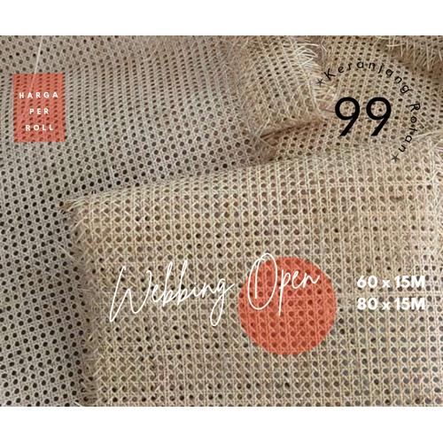 Jual Anyaman Rotan Lembaran Webbing Rattan Open Motif Mata ayam Kembang - 60 X 15CM - Kota ...