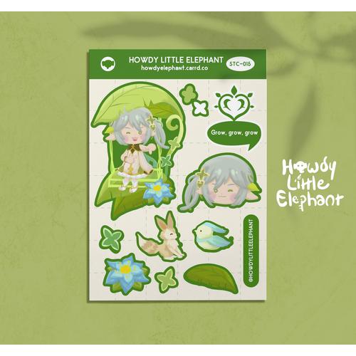 Promo Genshin Impact Nahida Leaf Swing Imut Sticker Sheet A7 - Jakarta ...