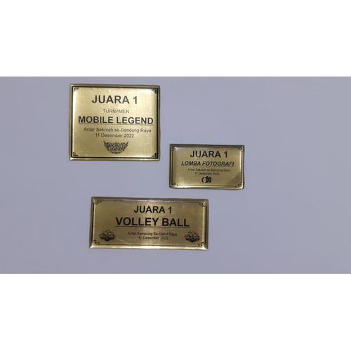 Jual PLAT LABEL CUSTOM UNTUK PIALA/TROPHY BAHAN KUNINGAN/STAINLESS ...