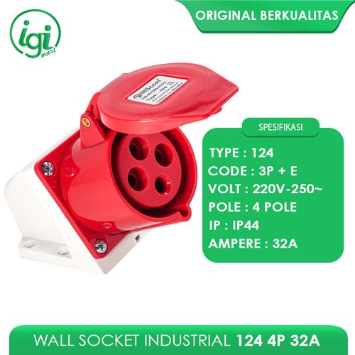 Jual SOCKET SURFACE MOUNTING 4 PIN 32A SOKET PLUG STOP KONTAK INDUSTRI 124 - Kota Surabaya - Igi ...