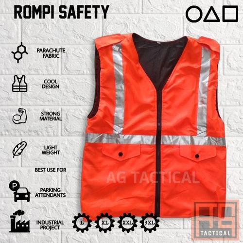 Jual Premium Rompi Proyek/Rompi Parkir/Rompi Safety - Orange, L - Kab ...