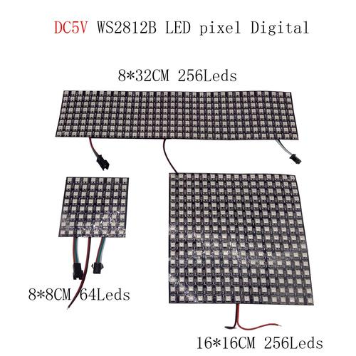 Jual LED RGB WS2812 Layar Panel 8x8 8x32 16x16 Matrix 5V 5050 Arduino ...