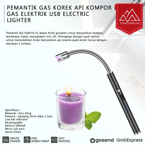 Jual PEMANTIK GAS KOREK API KOMPOR GAS ELEKTRIK USB ELECTRIC LIGHTER ...