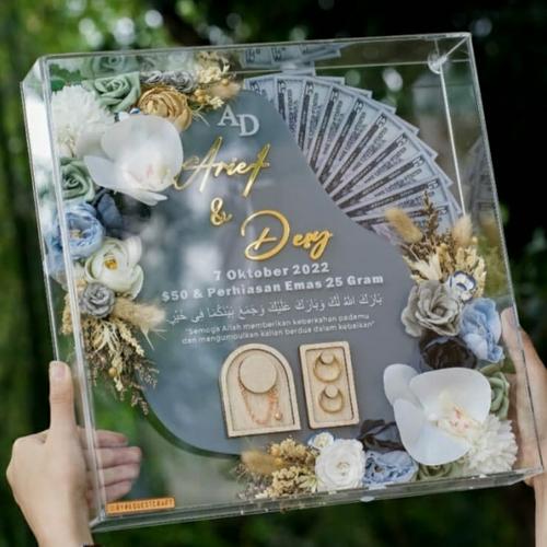 Jual Mahar Pernikahan Transparan Full Akrilik Special Request Ukuran ...