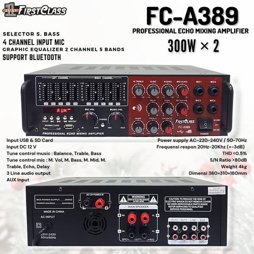 Jual Amplifier Firstclass FC A 389 Ampli First Class FC A389 FCA389 ...