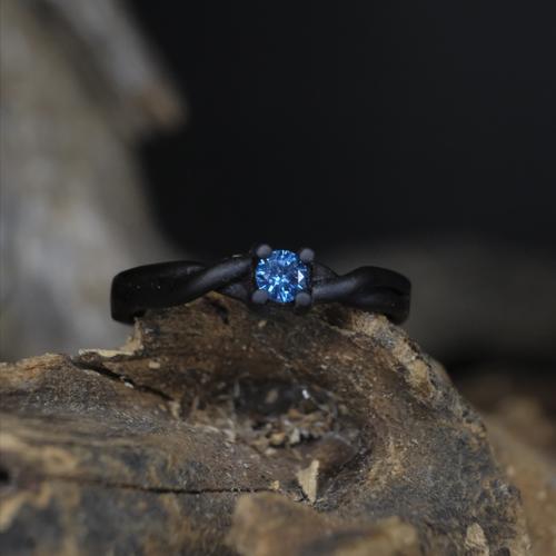 Jual Simple Rustic Dark Braid Blue Round Diamond Ring - Kab. Sleman ...