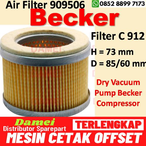 Jual Air Filter Becker C912 Dry Vacuum Pump DVT 3.6 DVT 3.8 Becker 909506 - Kota Bekasi - Damei ...