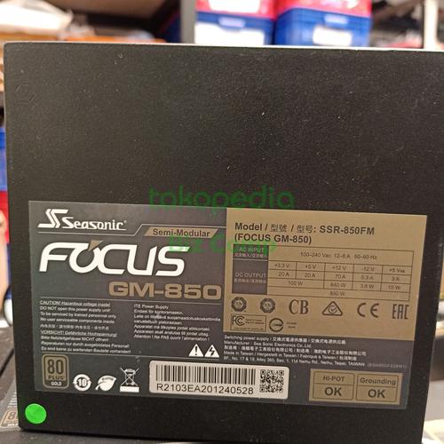 Jual SEASONIC FOCUS GM-850 SSR-850FM 850W 80+ GOLD SEMI MODULAR ATX ...