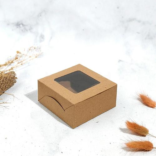 Jual Kotak kraft mika laminasi 10x10 dus snack box kemasan cookies ...