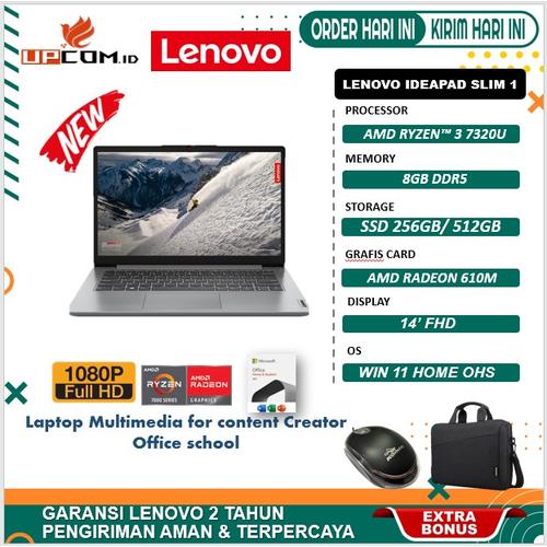 Jual LENOVO IDEAPAD SLIM 1 14 AMD RYZEN 3 7320U 8GB 256GB 14" FHD + OHS - NON PROTEKSI, 8GB ...