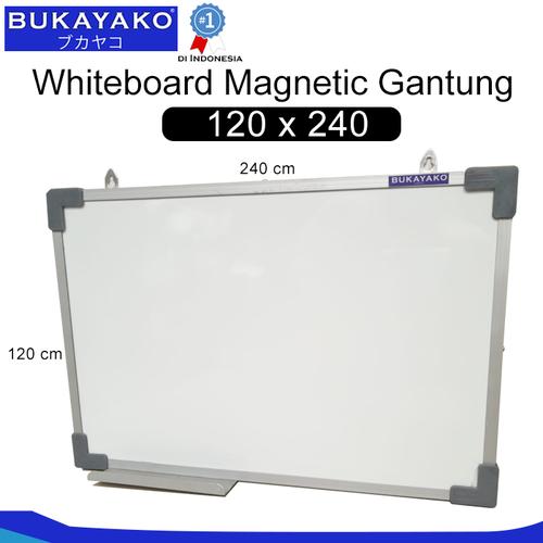 Jual Whiteboard Magnetic 120 x 240 Gantung BUKAYAKO Papan Tulis ...