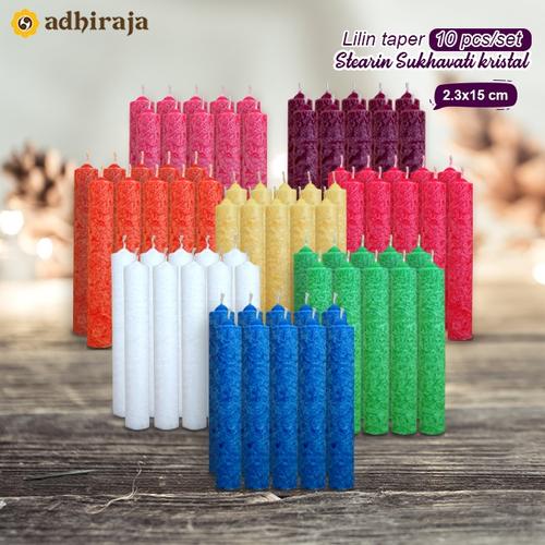 Jual Lilin Batang Taper Candle Stearin Marble Kristal Silinder isi 10 ...