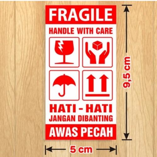 Jual STIKER SIGN 9,5×5cm lebel FRAGILE HANDLE WITH CARE - Jakarta Utara ...