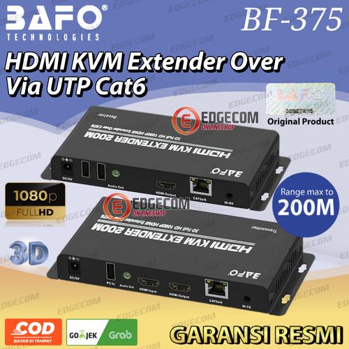 Jual HDMI KVM Extender Over Cat6 Via UTP / Lan Up to 200 Meter BF-375 ...