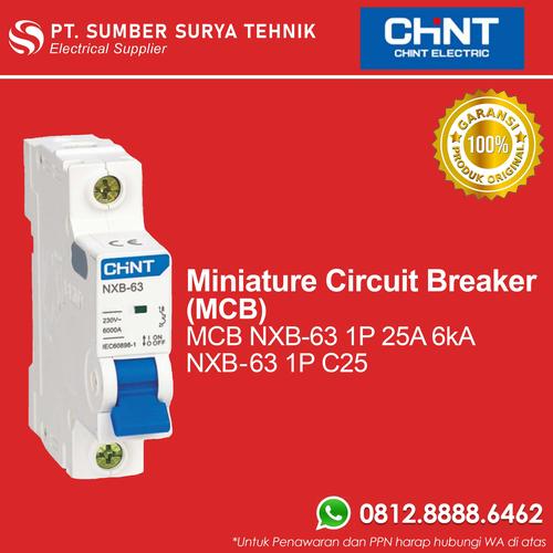 Jual Miniature Circuit Breaker (MCB) "NXB-63 1P C25" 25A 6kA CHINT - Jakarta Pusat - Toko Sumber ...
