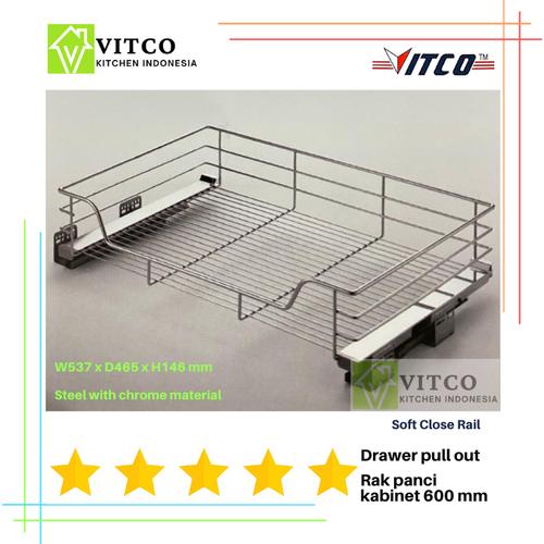 Jual Soft Close Drawer Pull Out 600 mm VITCO/Rak Panci Teko dapur ...