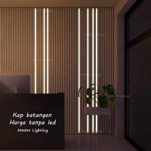Jual Kap lampu batangan alumunium panjang bentuk rata rumah lampu strip ...
