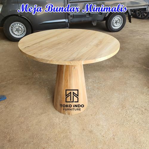Jual Meja Makan Bundar, Meja Cafe Bulat, Meja Makan Jati Minimalis ...