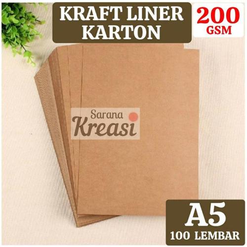Jual Kertas Kraft Liner 200gsm A5 Isi 100 Lembar - Samson Karton ...
